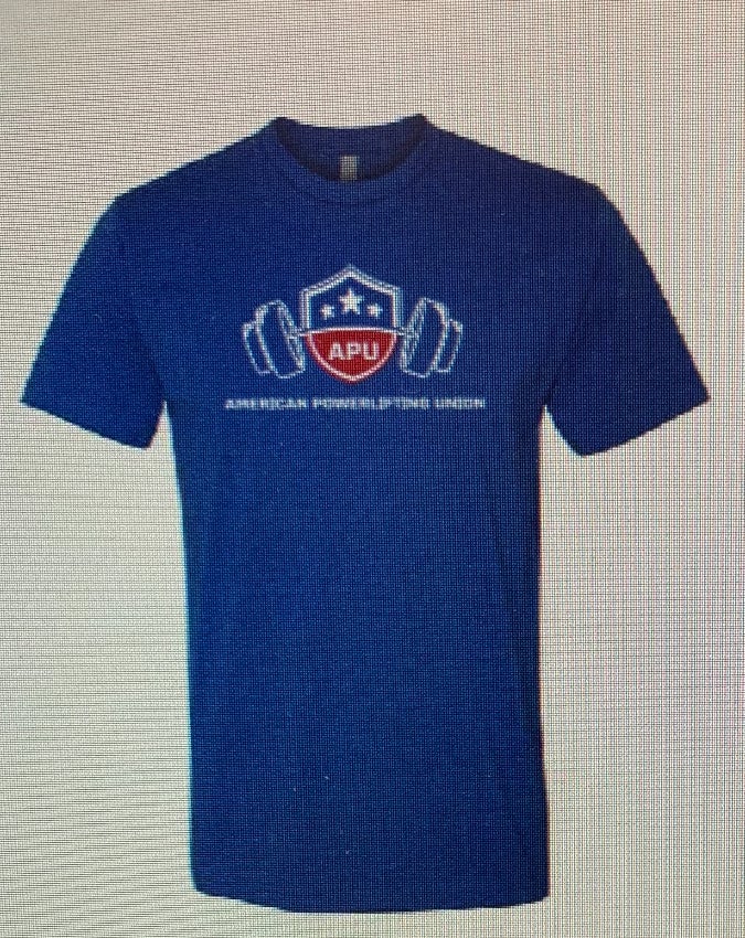 APU Blue Competitor Tee | American Powerlifting Union